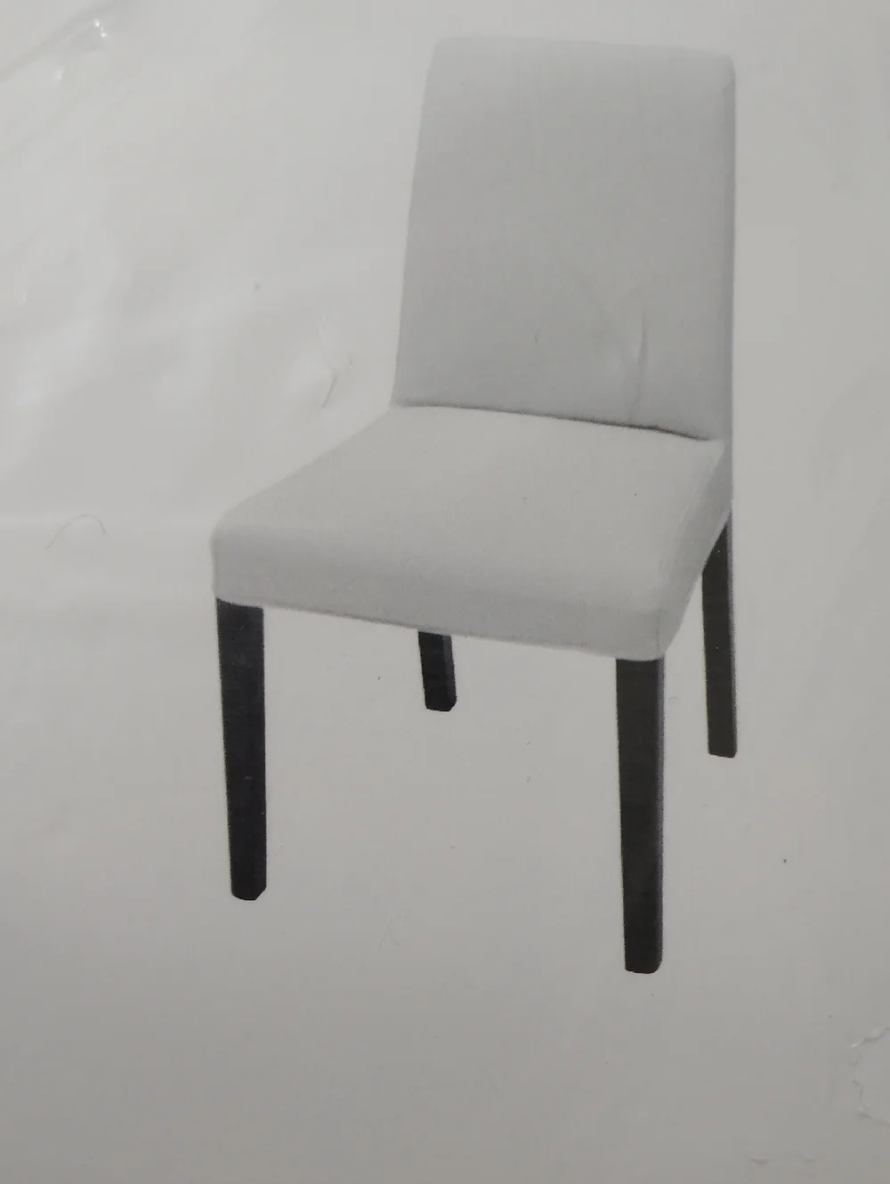 IKEA | Dining | Ikea Bergmund Chair Cover In Light Gray And White ...